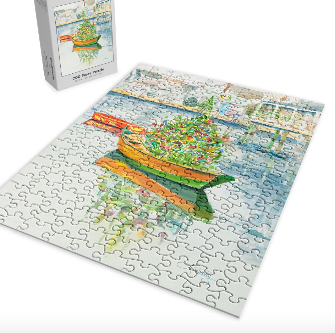 Nantucket Gifts - Laura Trevey Puzzle Nantucket Christmas